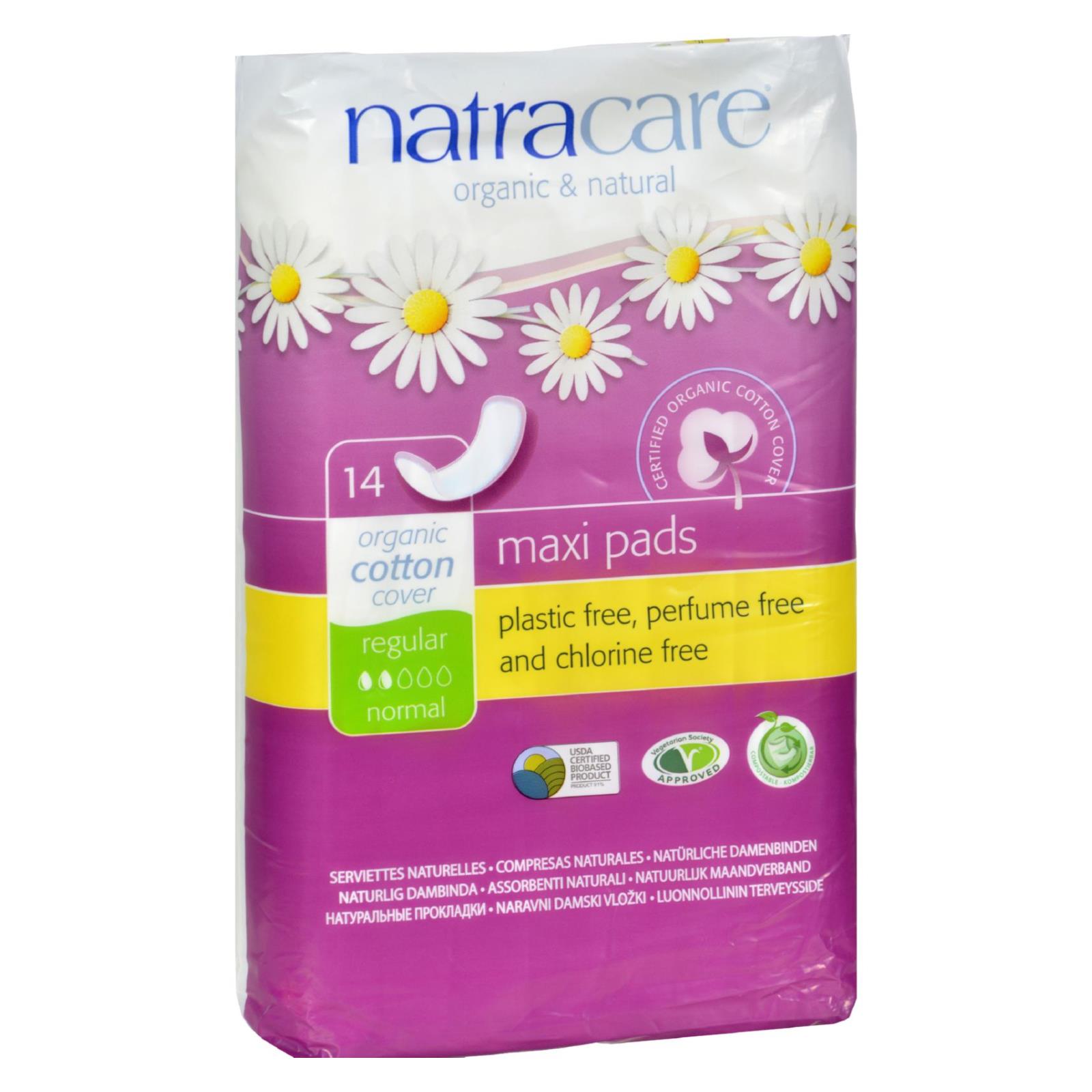 Natracare Natural Maxi Pads Regular, 14 Pack - Green Go Life